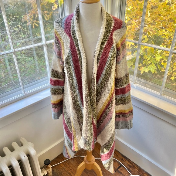 Boston Proper | Sweaters | Boston Proper Colorful Long Draped Wrap ...